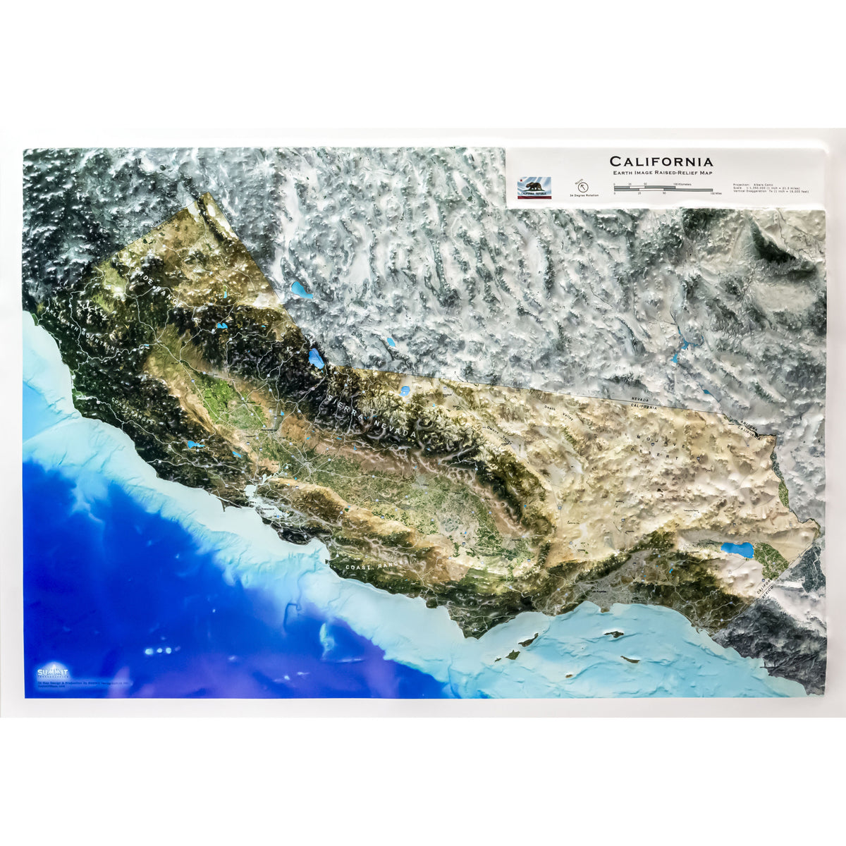 US State Raised Relief Maps - 3D Maps - Three Dimensional Maps – GeoMart