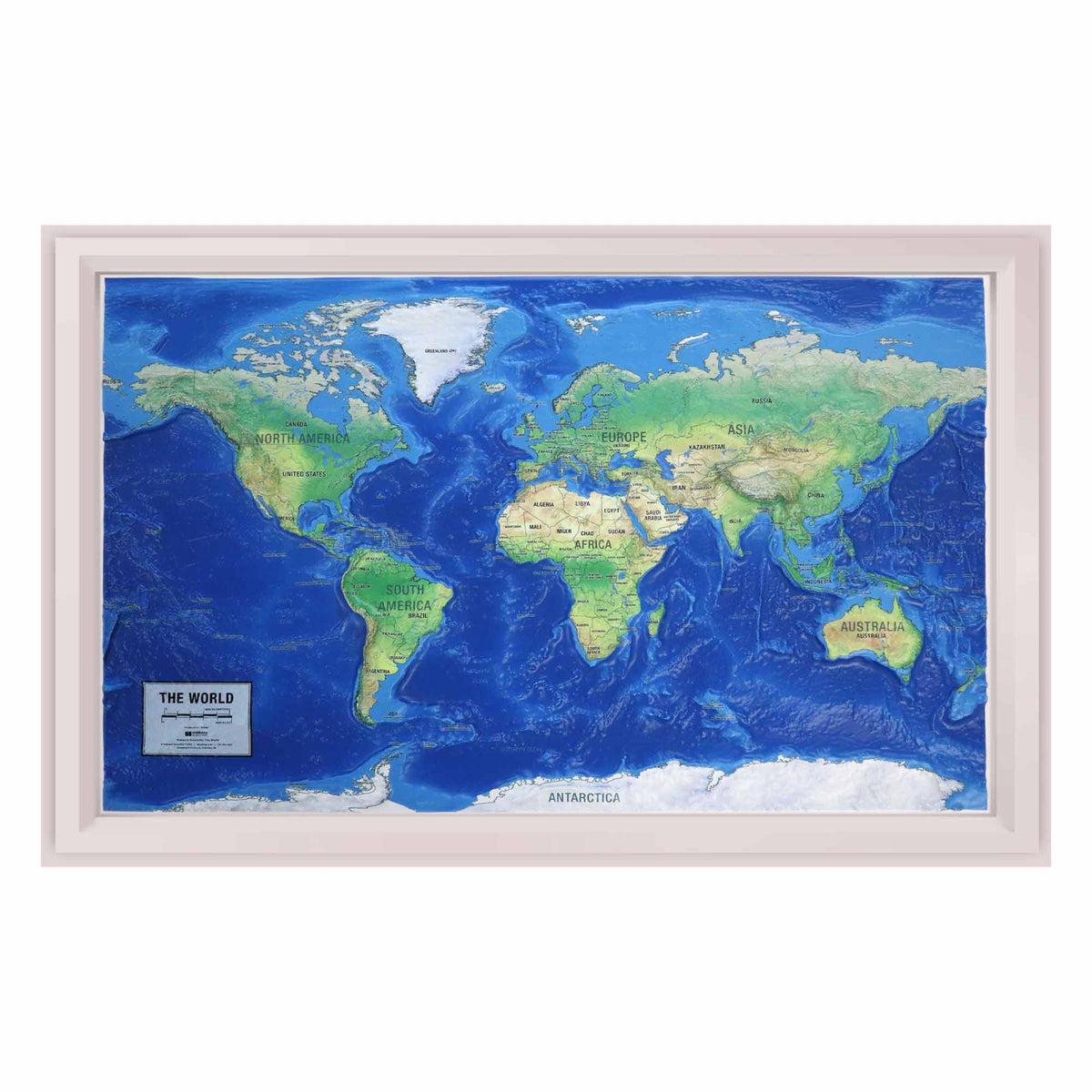 World Ranger Raised Relief Map - 3 Dimensional Map (3D) – GeoMart