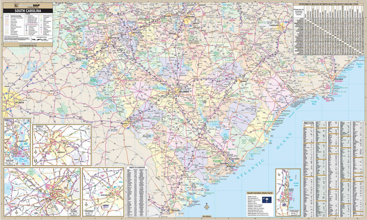 South Carolina State Wall Map – GeoMart