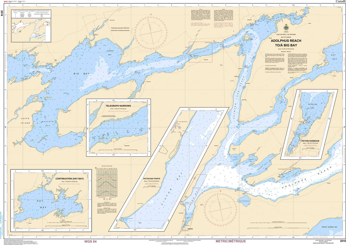Canadian Hydrographic Service Nautical Chart CHS2019 : Chart CHSAdolph ...