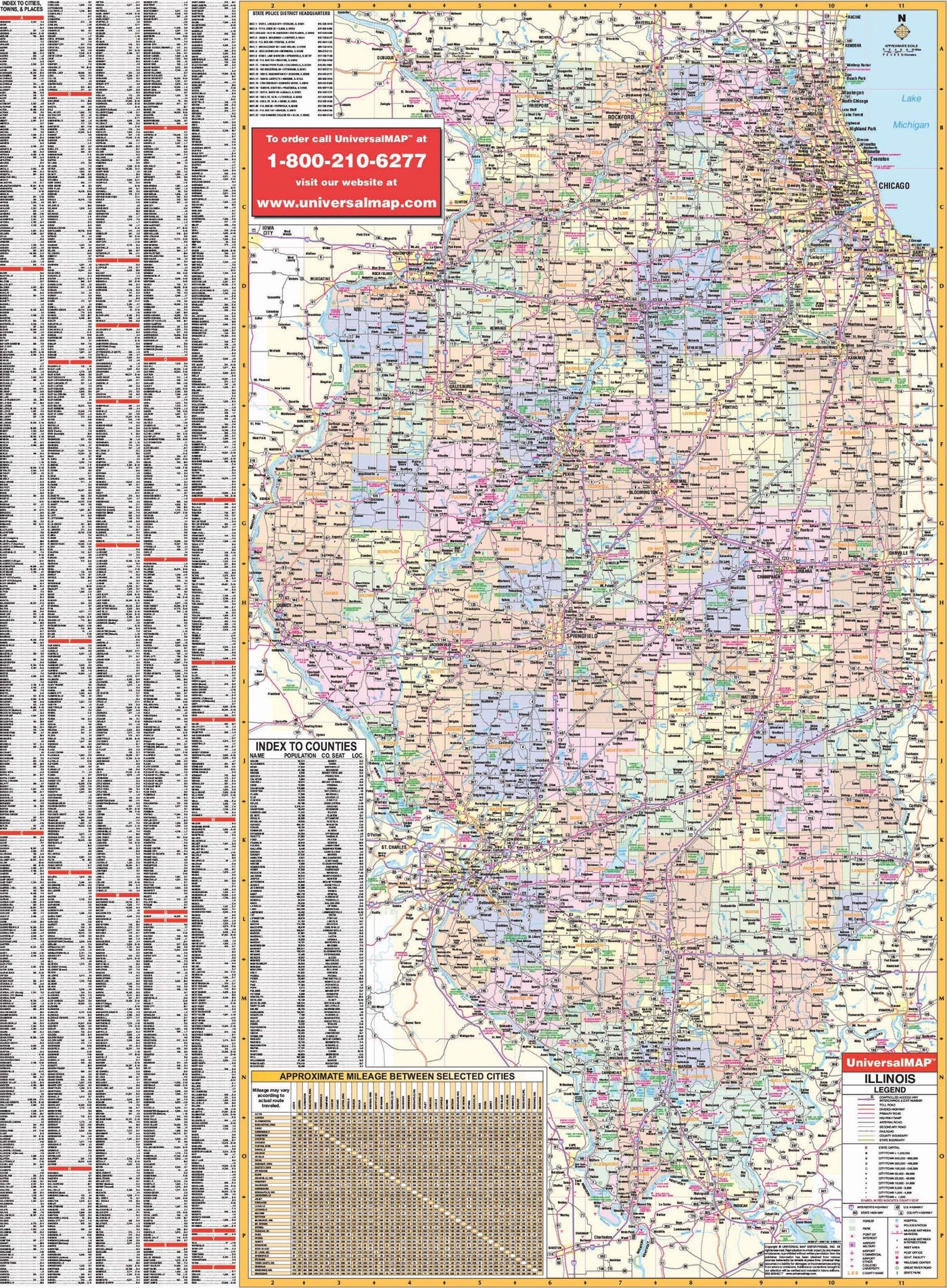 Illinois State Wall Map – GeoMart