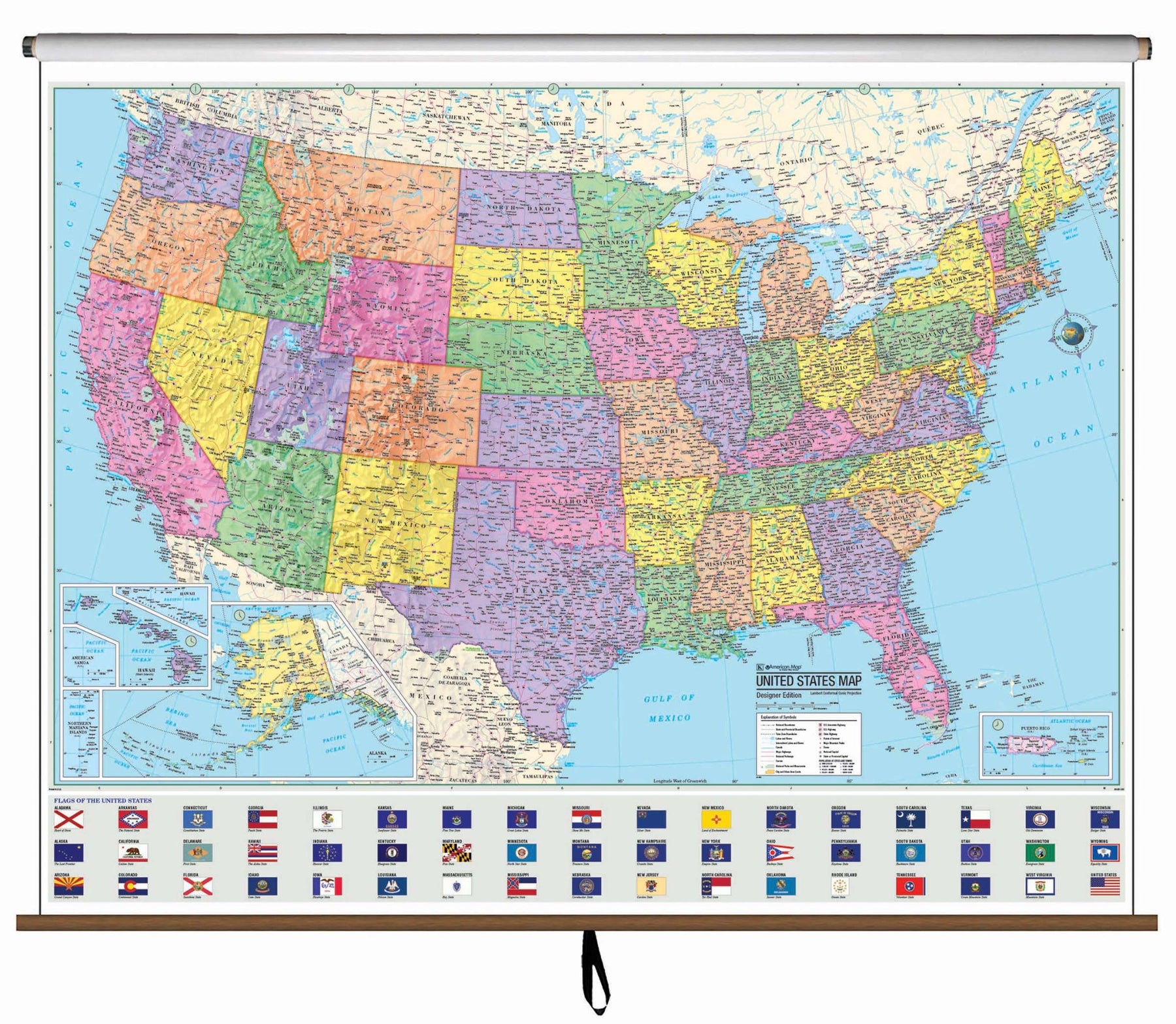 US Advanced Political Wall Map – GeoMart