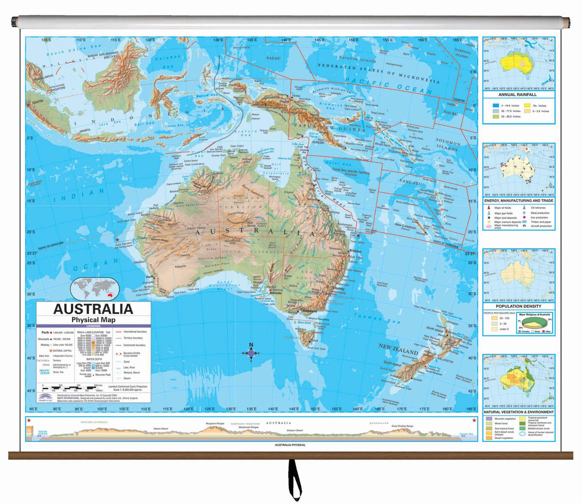 Australia Advanced Physical Classroom Wall Map – GeoMart