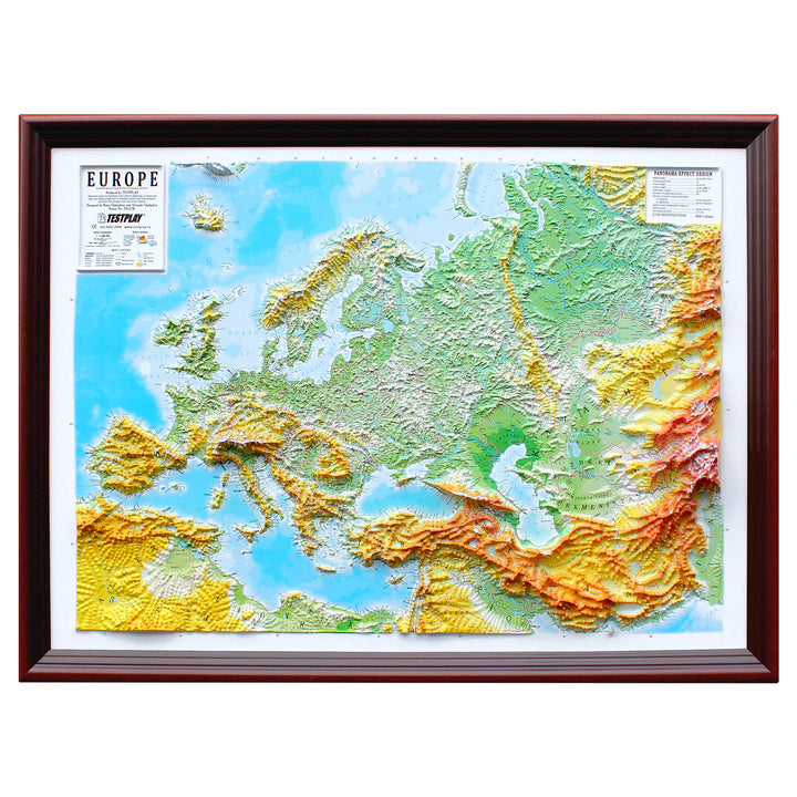 Europe Three-Dimensional 3D Raised Relief Map – GeoMart