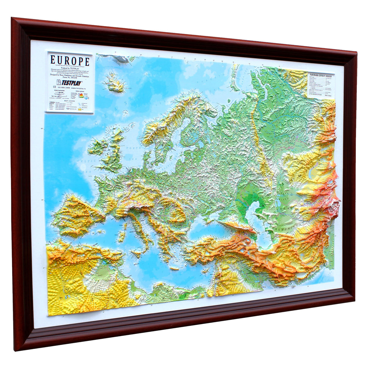 Europe Three-Dimensional 3D Raised Relief Map – GeoMart