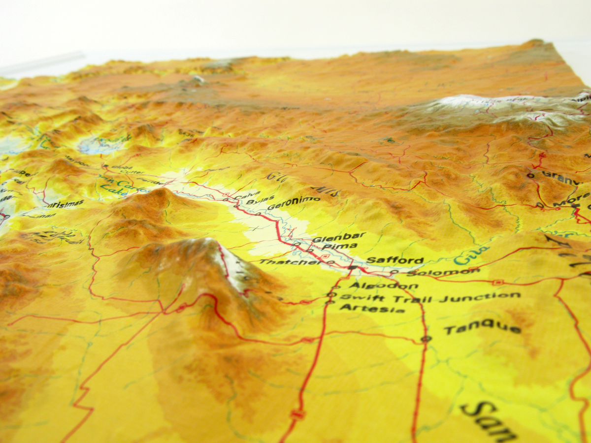 Arizona 3D Raised Relief Map – GeoMart