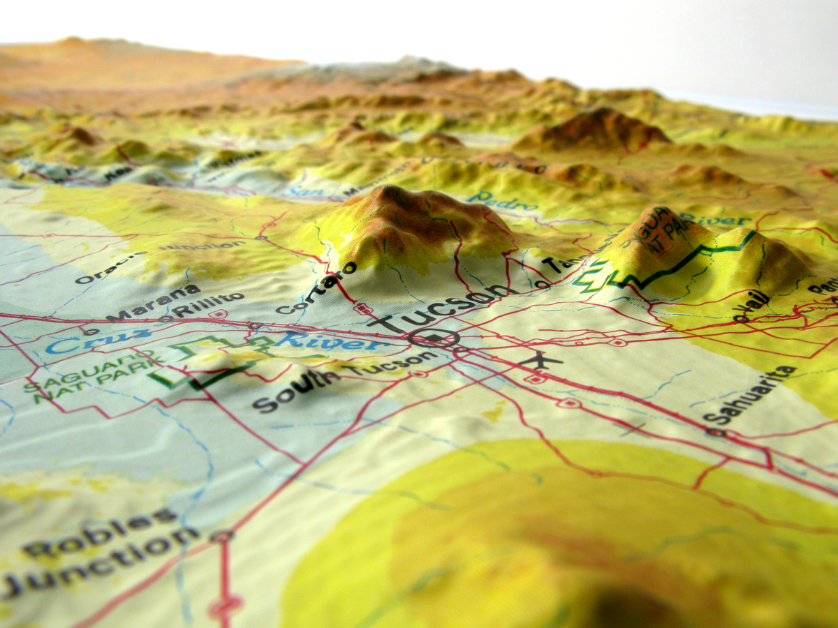 Arizona 3D Raised Relief Map – GeoMart