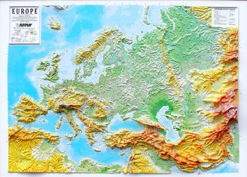 Europe Three-Dimensional 3D Raised Relief Map – GeoMart