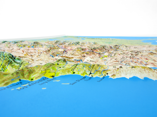US Natural Color Relief 3D Raised Relief Map – GeoMart
