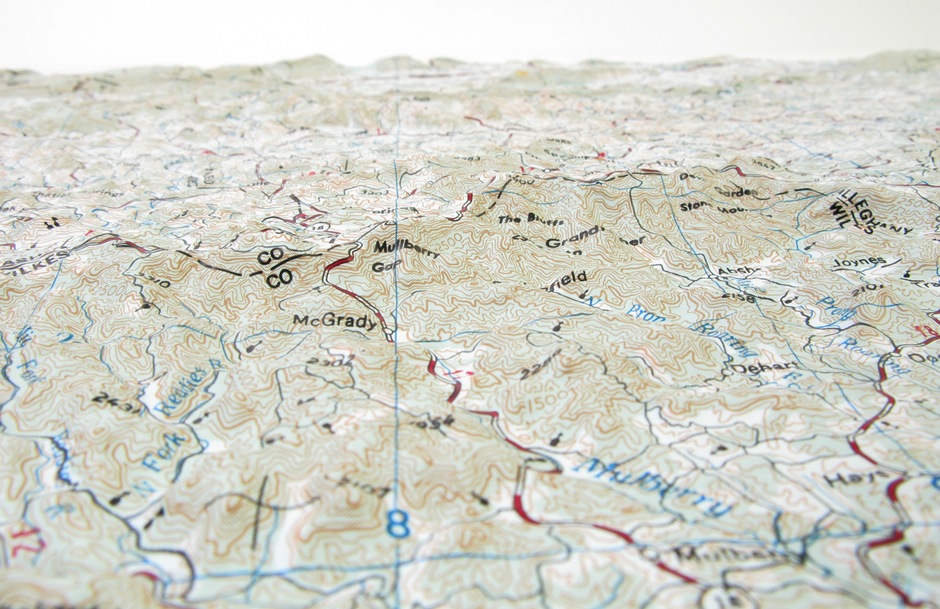 Winston Salem USGS Regional 3D Raised Relief Map – GeoMart