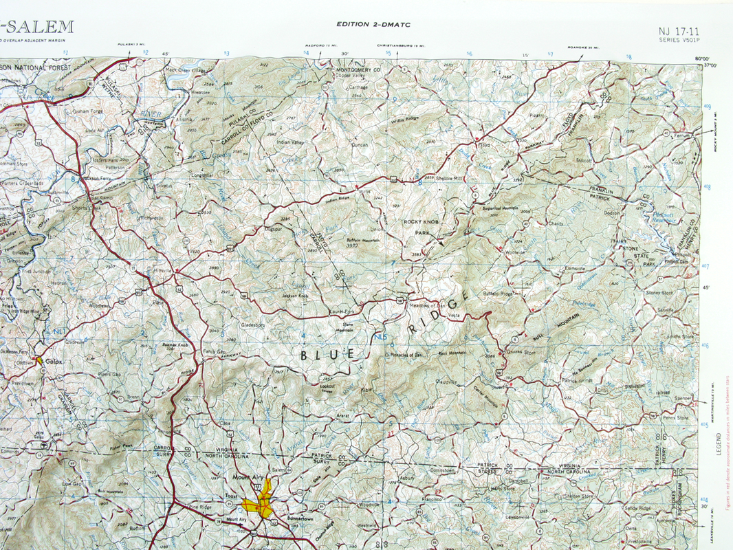 Winston Salem USGS Regional 3D Raised Relief Map – GeoMart