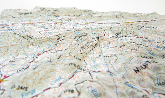 Winston Salem USGS Regional 3D Raised Relief Map – GeoMart