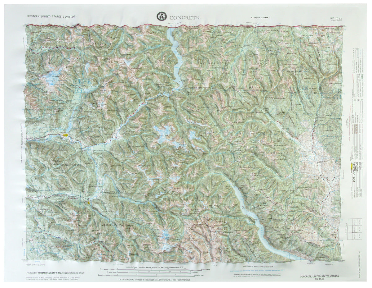 Concrete USGS Regional 3D Raised Relief Map – GeoMart