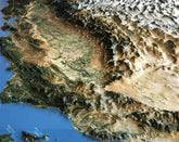 California State Three Dimensional 3D Raised Relief Map – GeoMart