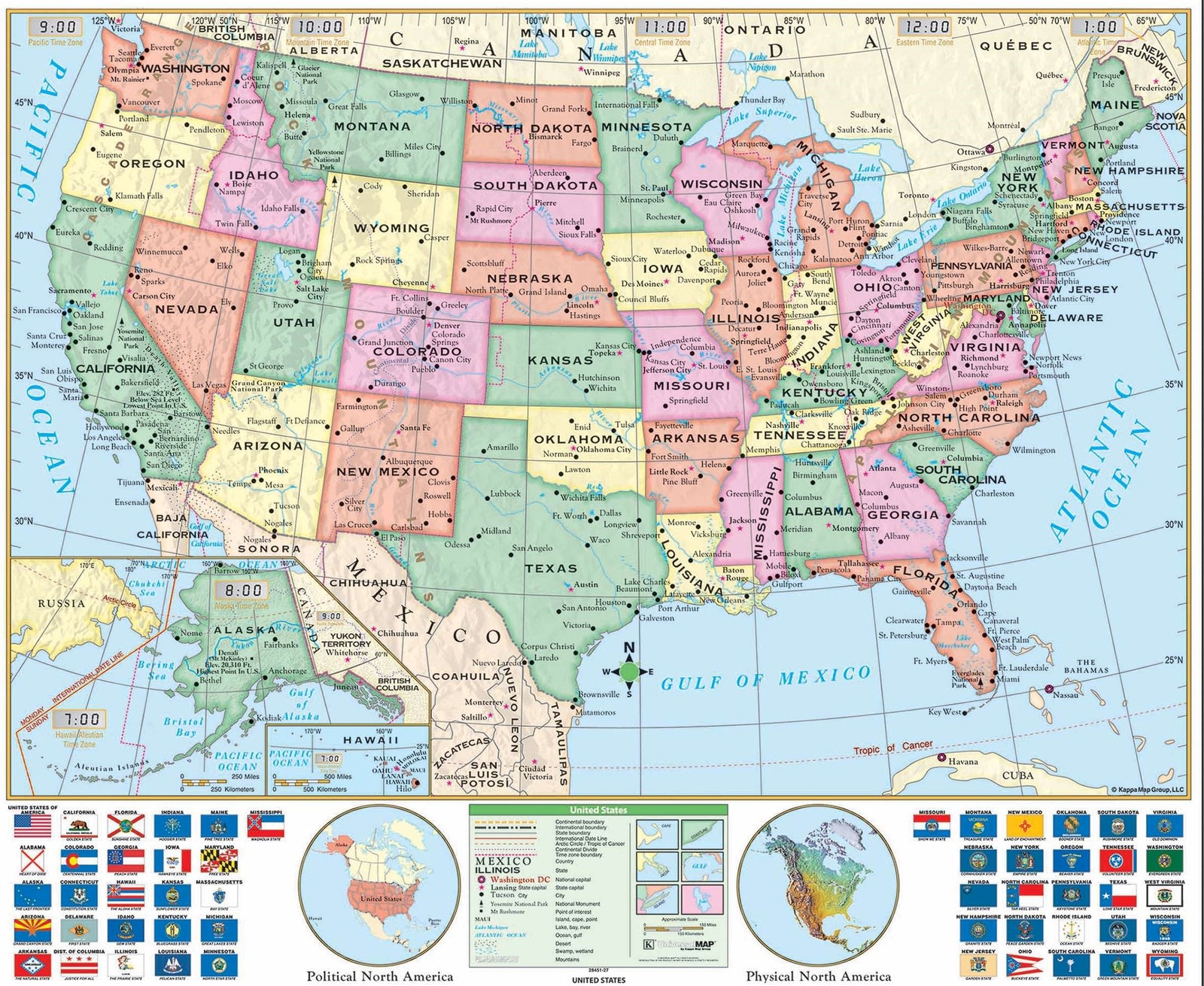 US/World Stacked Pull Down Classroom Wall Maps for Schools – GeoMart