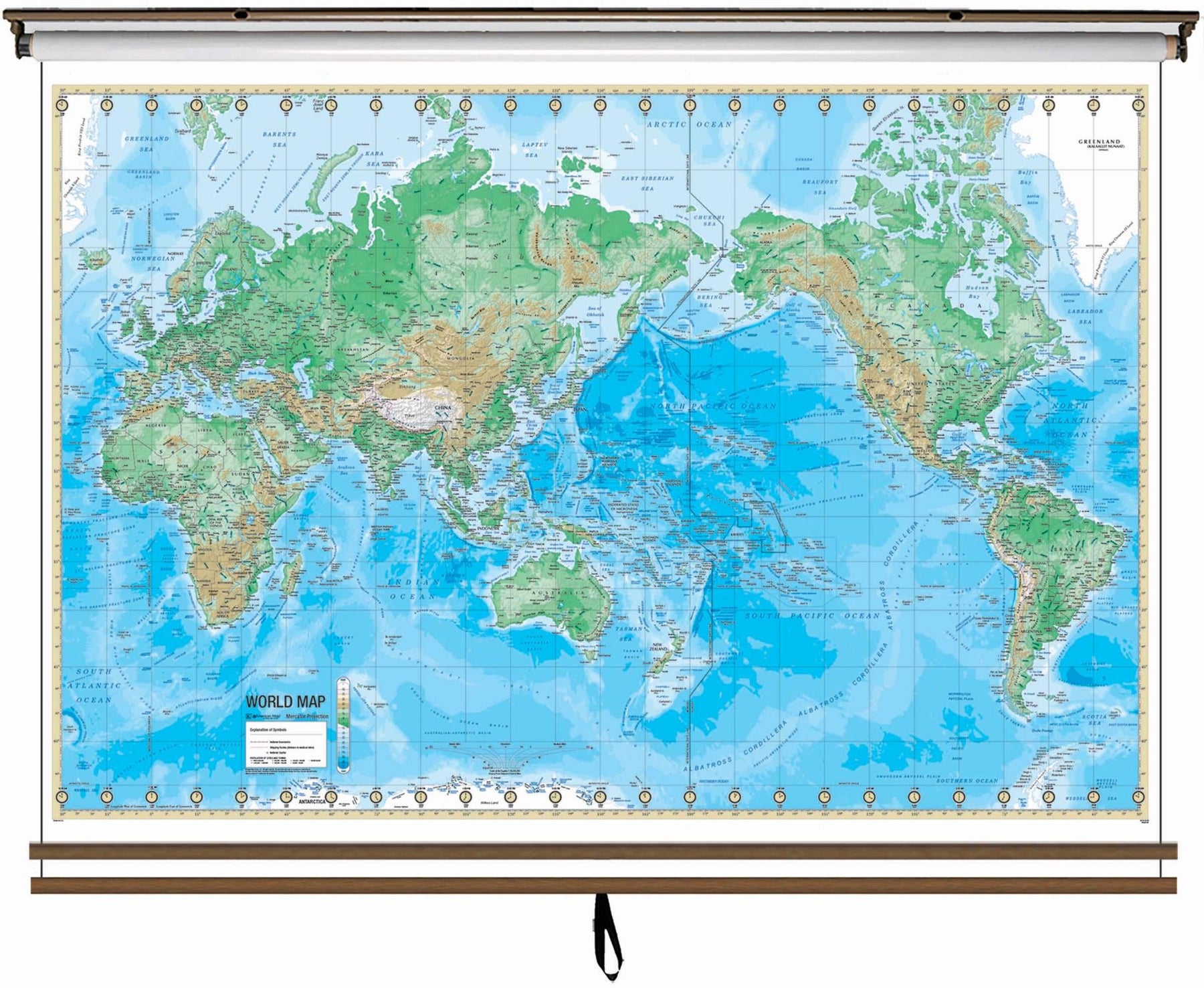Advanced Physical Classroom Pull Down Map. Multi-Map Set of 2-7 Maps – GeoMart